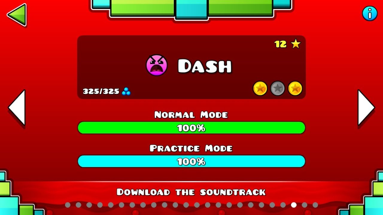 Geometry Dash 2.2 - "Dash" (1st & 3rd coin) - 100% - YouTube