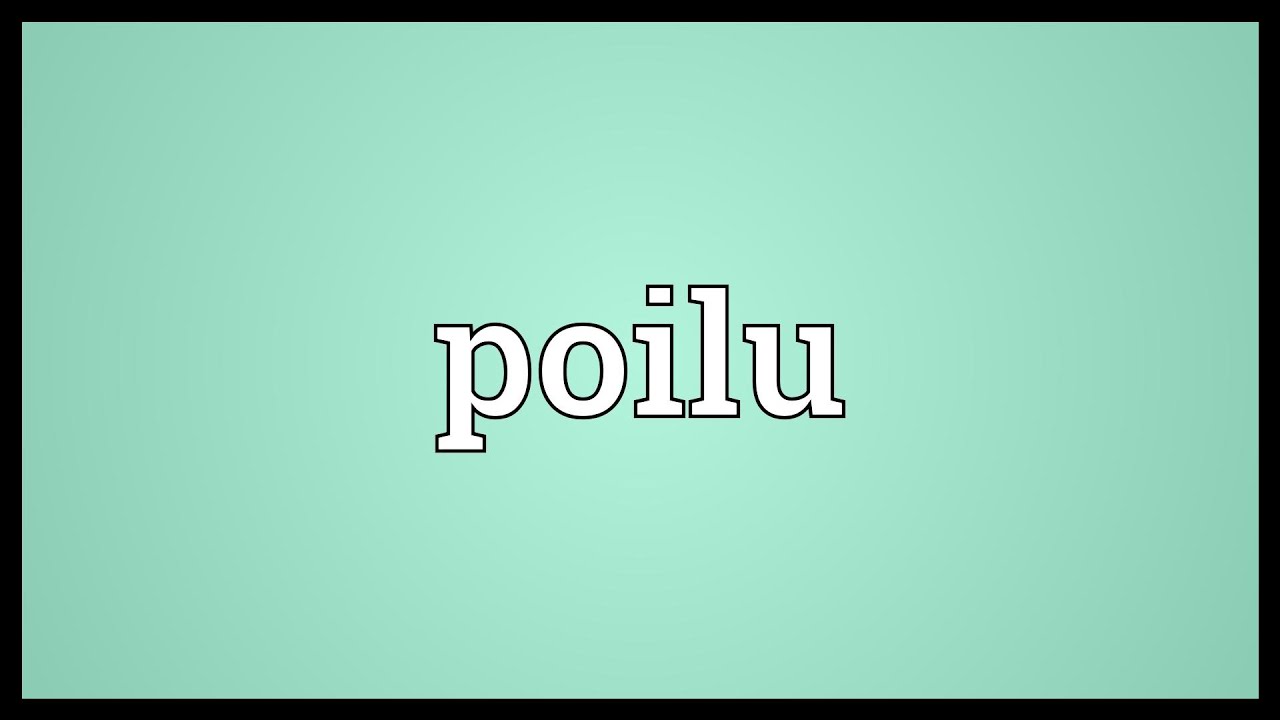 Poilu Meaning - YouTube