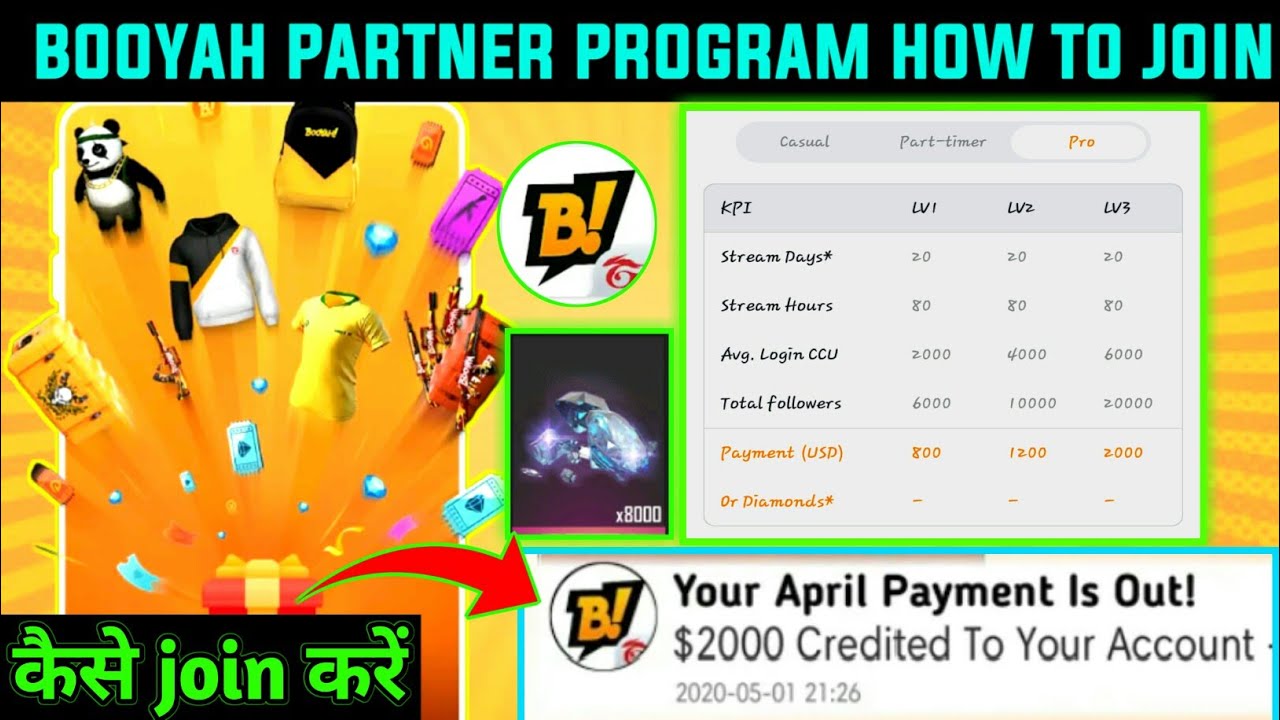 How to join app partner program booyah free fire | Streamers program ...