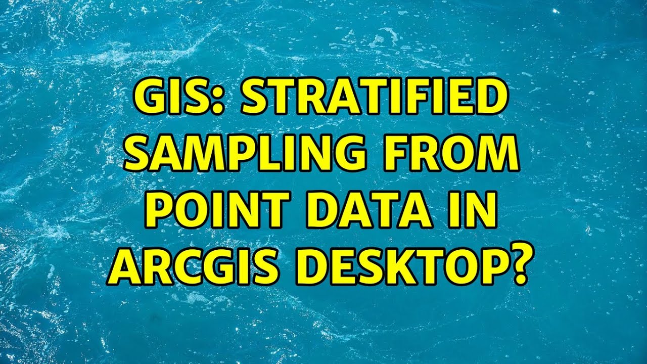 GIS: Stratified sampling from point data in ArcGIS Desktop? (2 ...