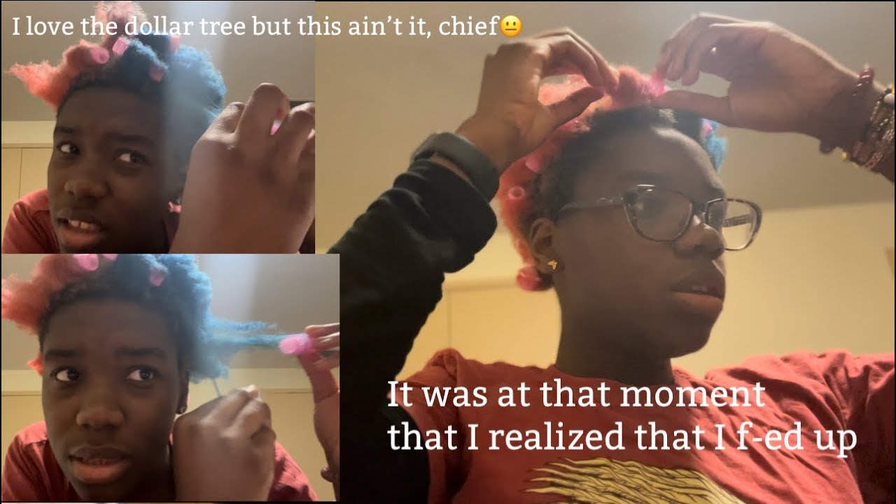 Trying DOLLAR TREE hair curlers (0⭐️, wouldn’t recommend) - YouTube