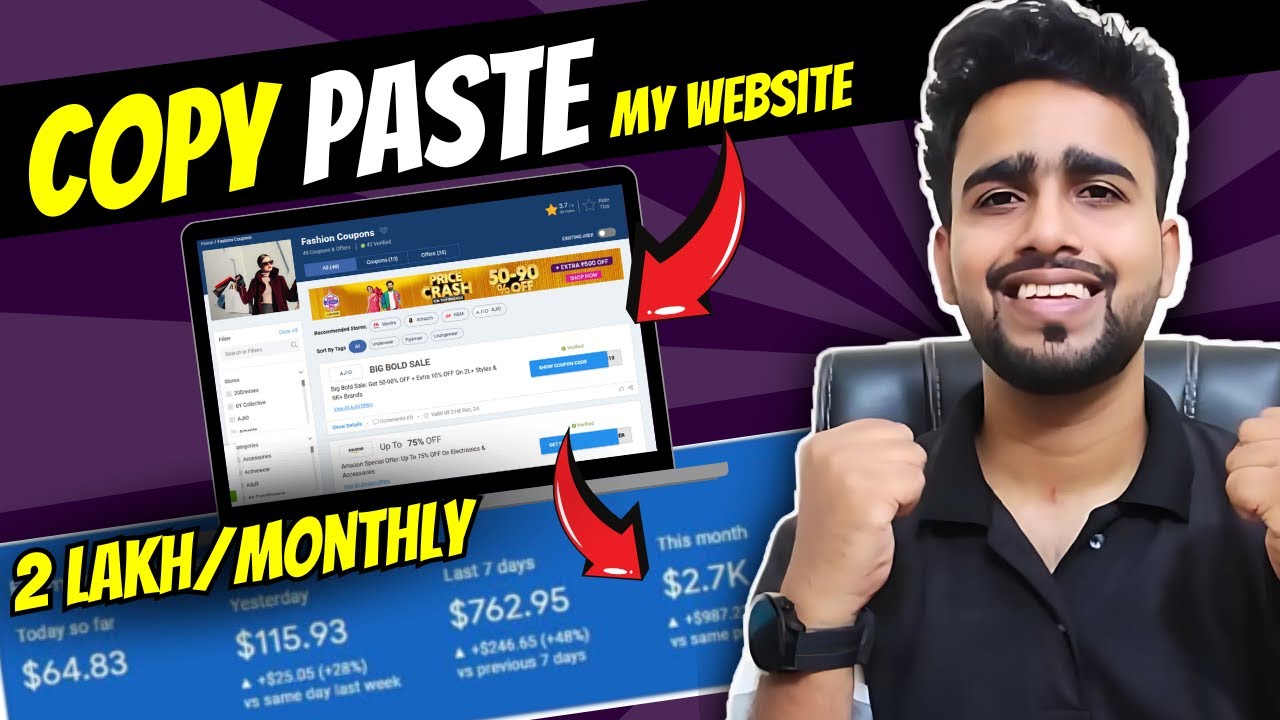 Copy Paste my Website Earn ₹2 Lakh/Month from Blogging! How to Create a ...