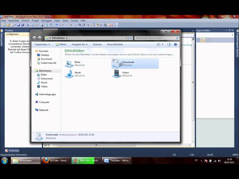 Visual Basic HD einfacher TextEditor - YouTube