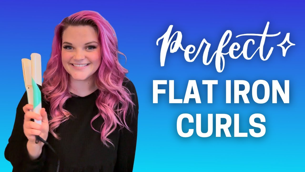 How to Curl Your Hair With a Flat Iron • Easy Step by Step Tutorial for ...