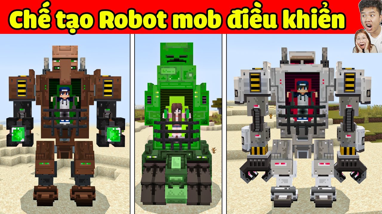 Minecraft, Nhưng bqThanh và Ốc Chế Tạo ROBOT Chiến Đấu Điều Khiển Theo ...