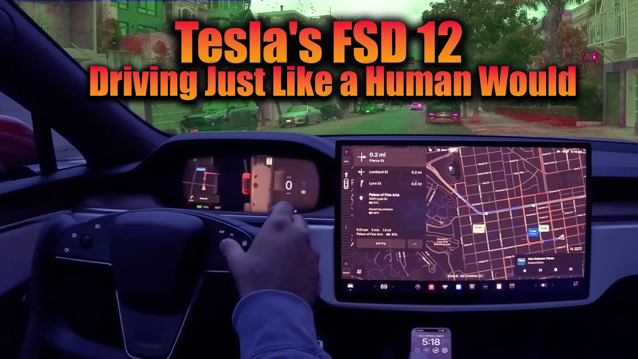 Tesla's FSD 12 : Driving Just Like a Human Would - YouTube