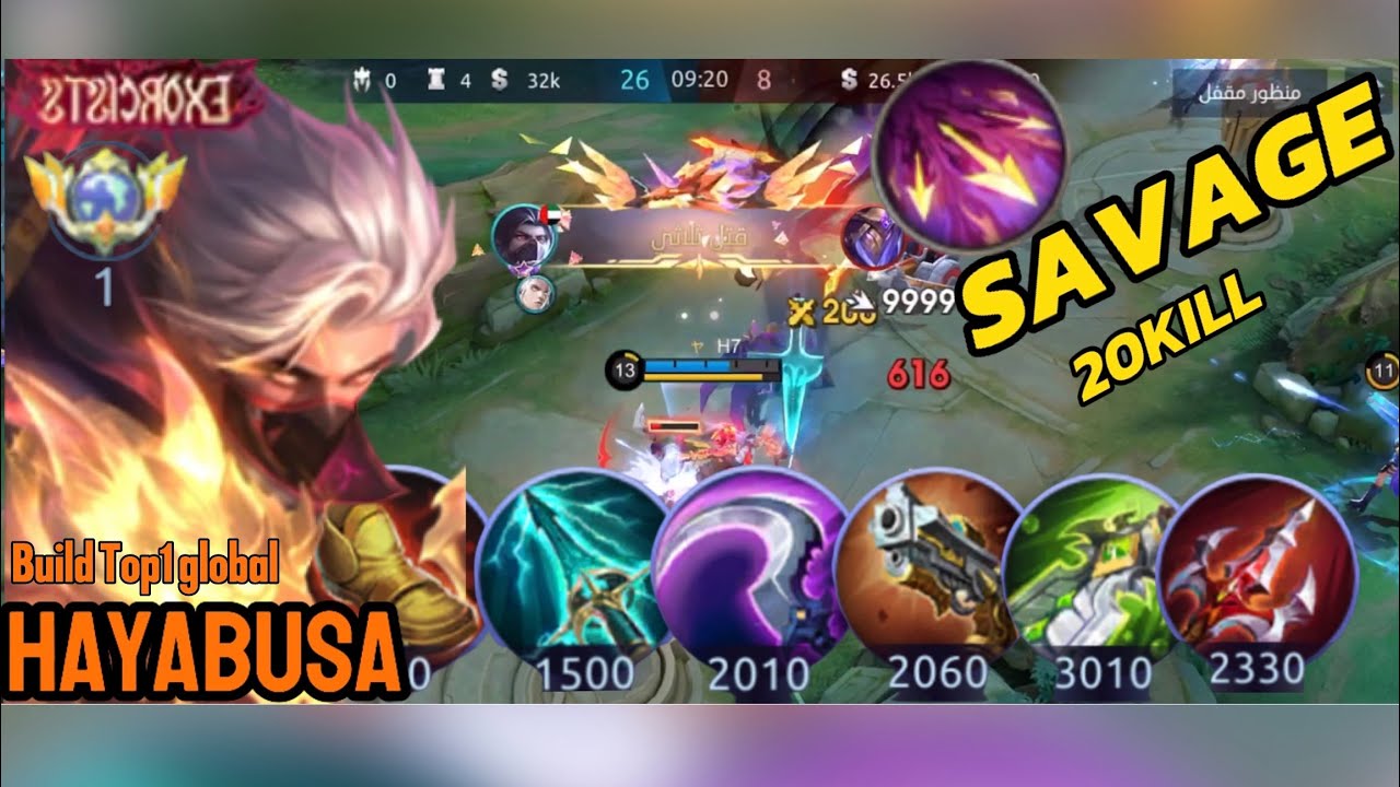 20KILL!! New Build Hayabusa Post Buff-Build Top 1 Global Hayabusa ...