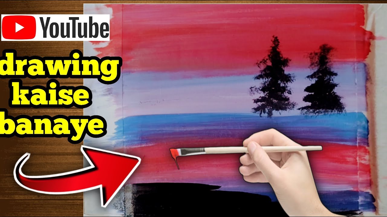 how to draw beautiful painting || acrylic painting for beginners ...