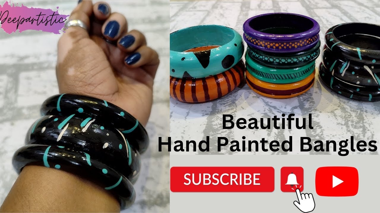 Renew old bangles idea | hand painted bangles | convert your old ...