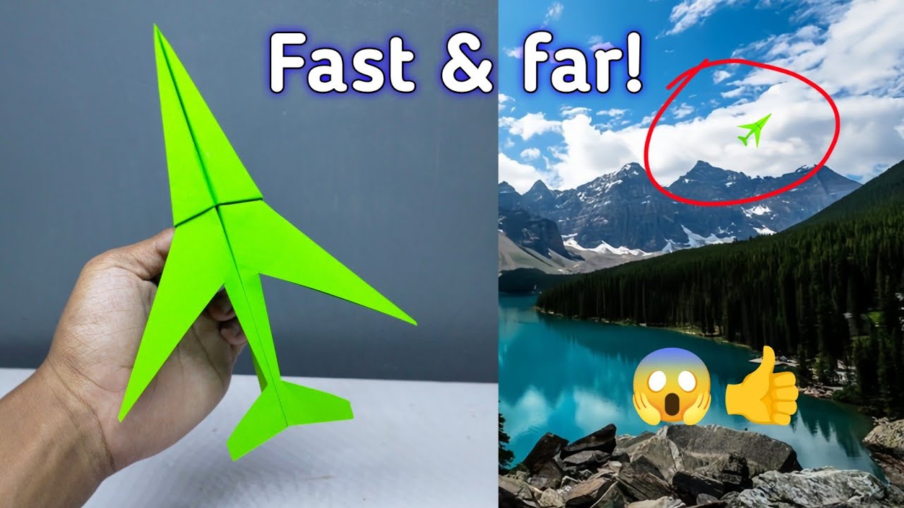 how to make jet plane with paper, flying fast and far - YouTube