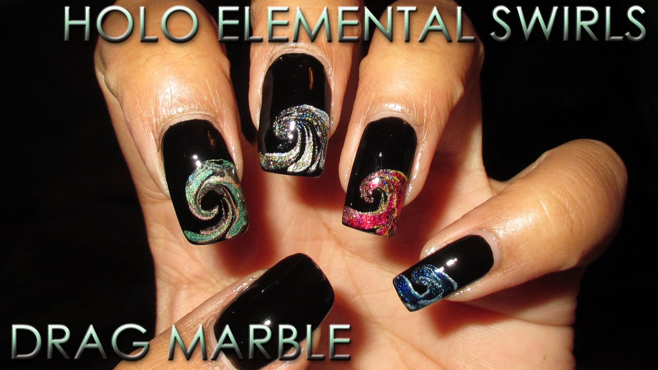 Fan Choice "Friday" | Holo Elemental Swirl | Nail Art April 2016 #7 ...