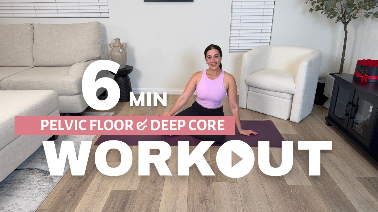 6 Minute Deep Core & Pelvic Floor Workout | home exercises with a ...