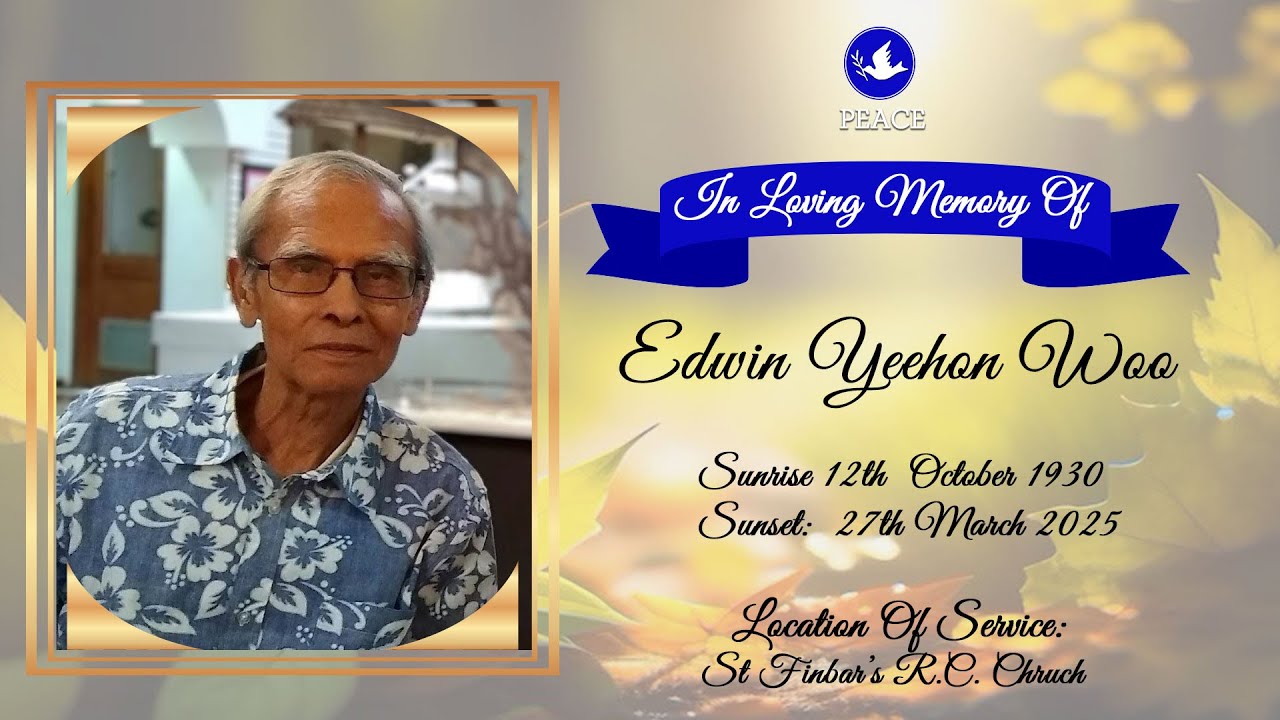 Funeral Tribute Services Of Edwin Yeehon Woo - YouTube
