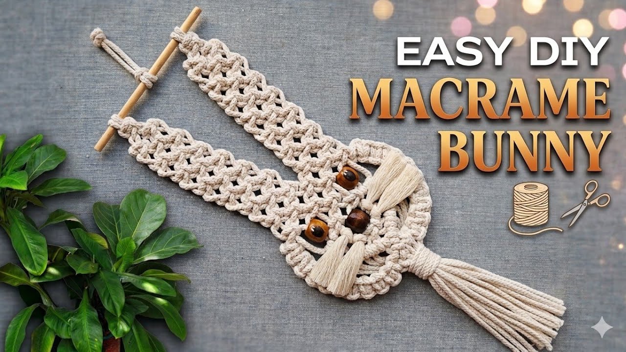 Easy Macrame Bunny | DIY | How to Macrame | Macrame Rabbit | Easter ...