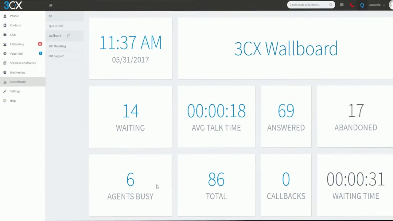 The 3CX Wallboard - YouTube