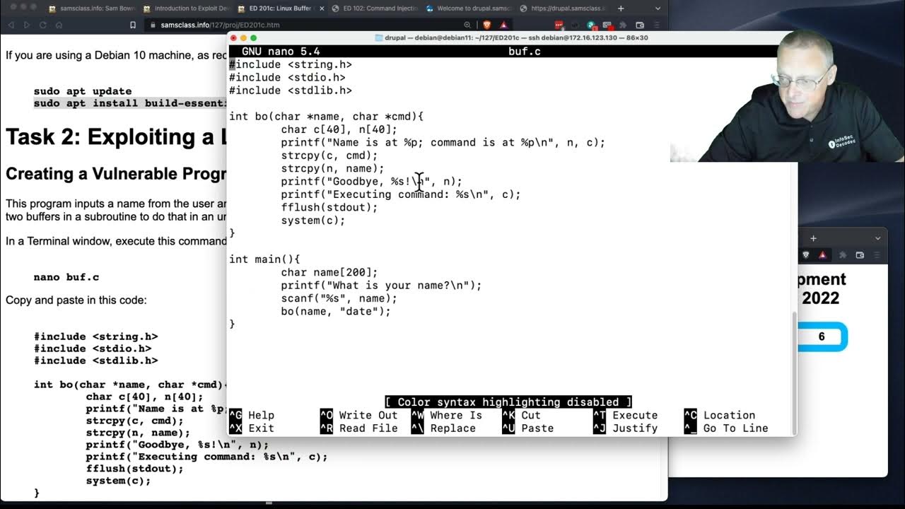 ED 201 Linux Buffer OVerflow - YouTube