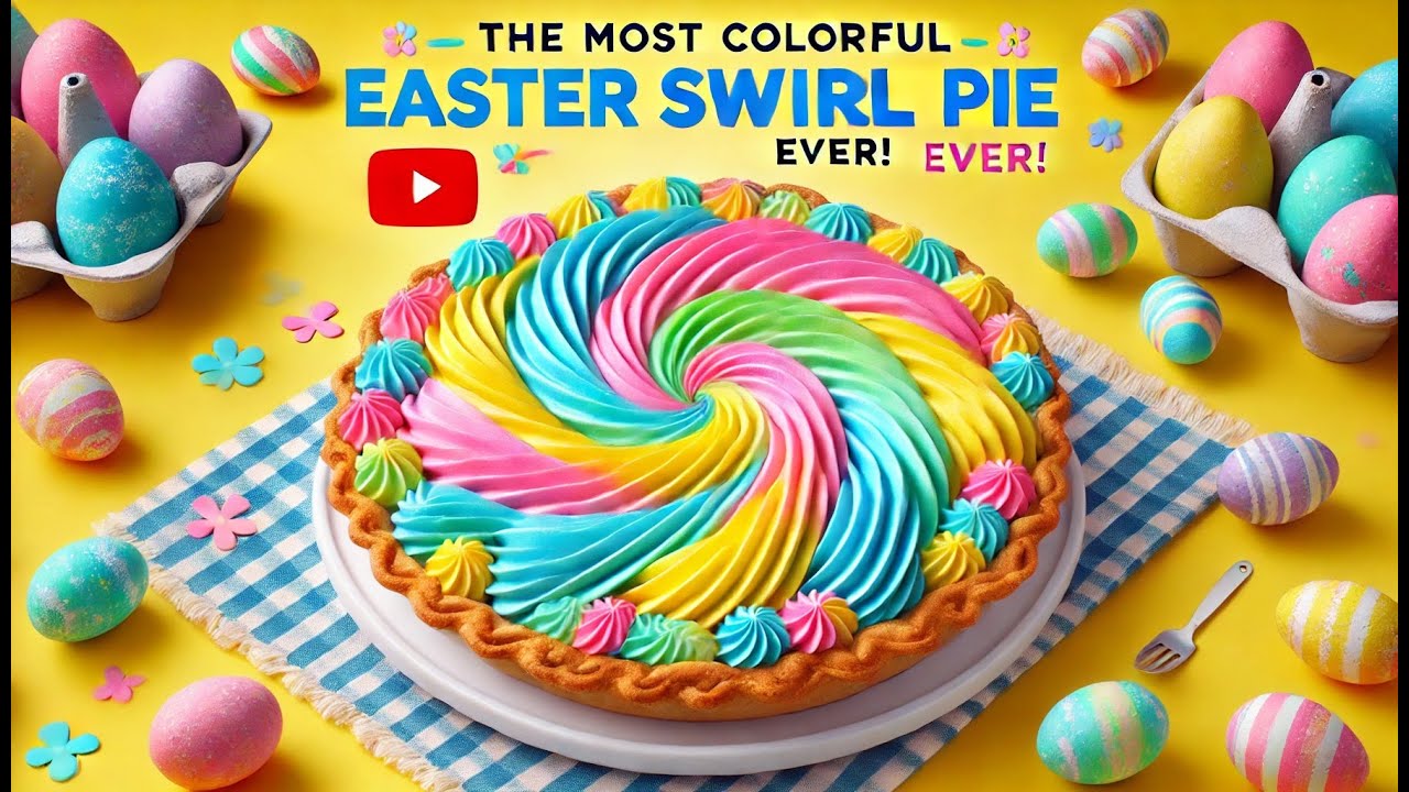 We Created the Most Colorful Easter Swirl Pie Ever! - YouTube