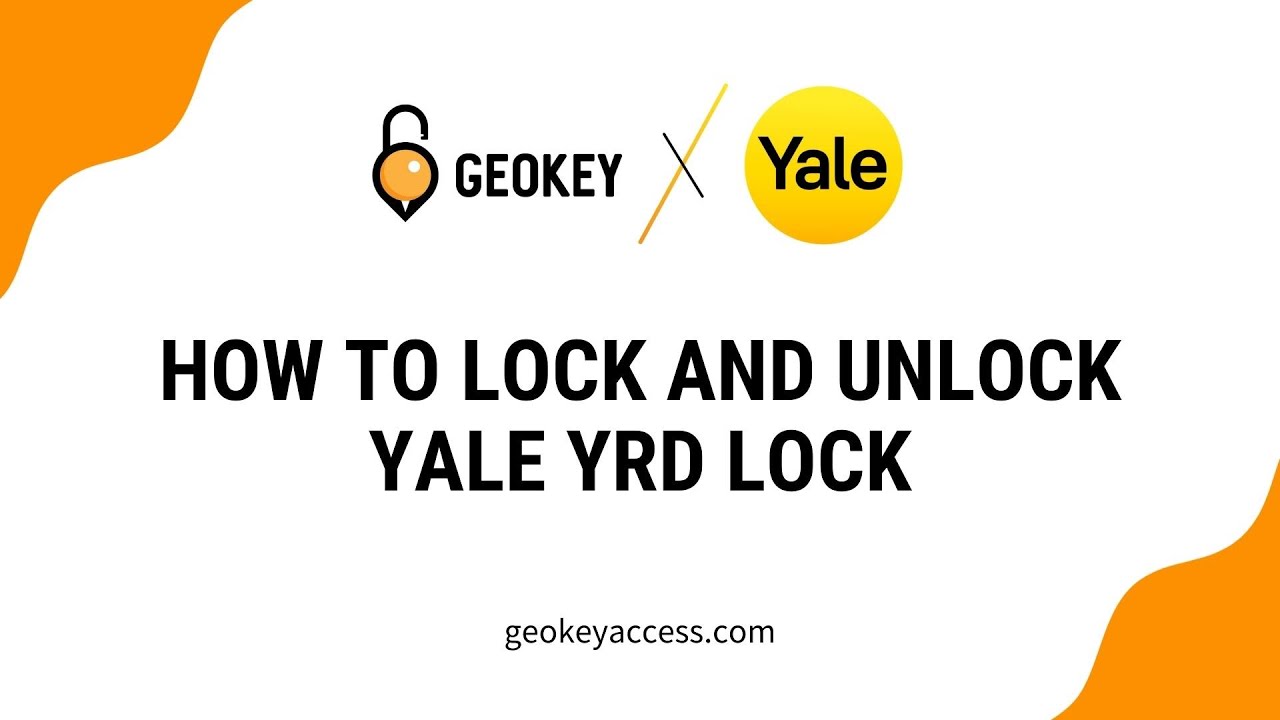 How to Lock and Unlock a Yale YRD Lock with Geokey - YouTube