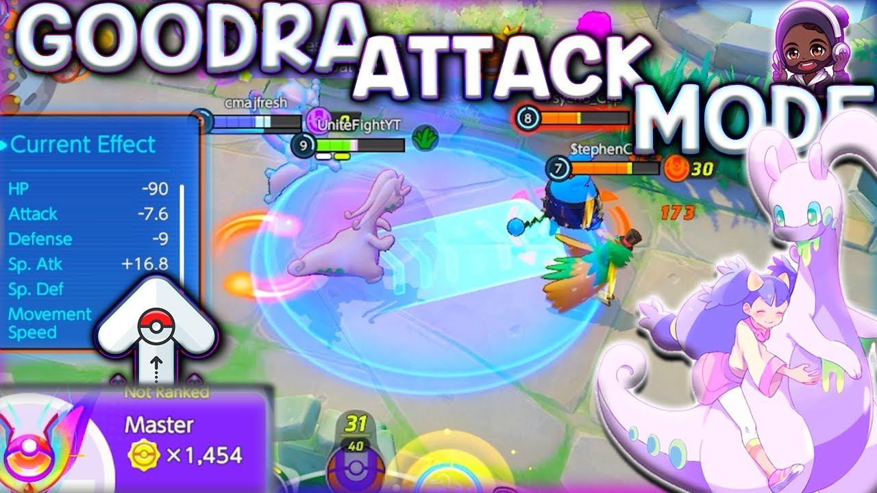GETTING CARRIED BY MY UNKILLABLE GOODRA! Pokemon unite master rank ...