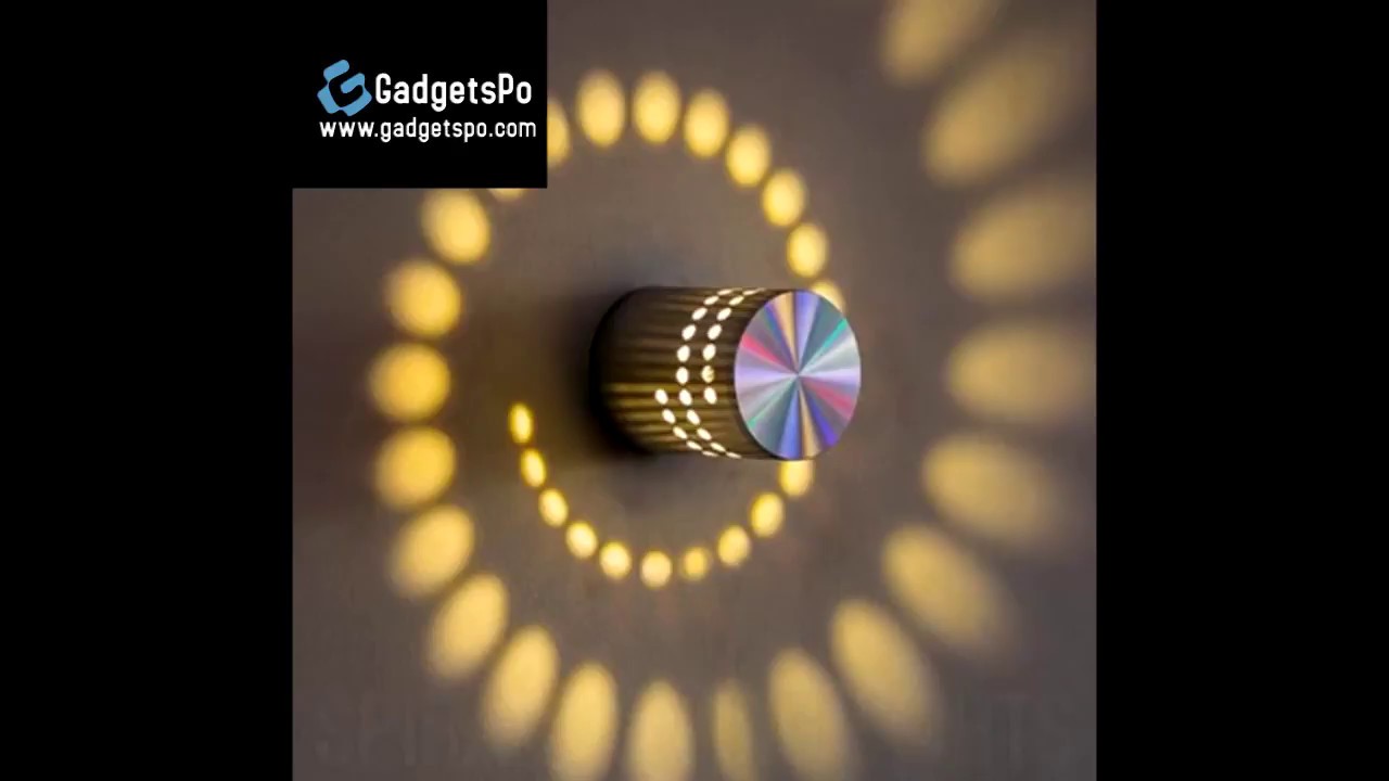 Shadow Spiral Effect Lamp gadgespo - YouTube