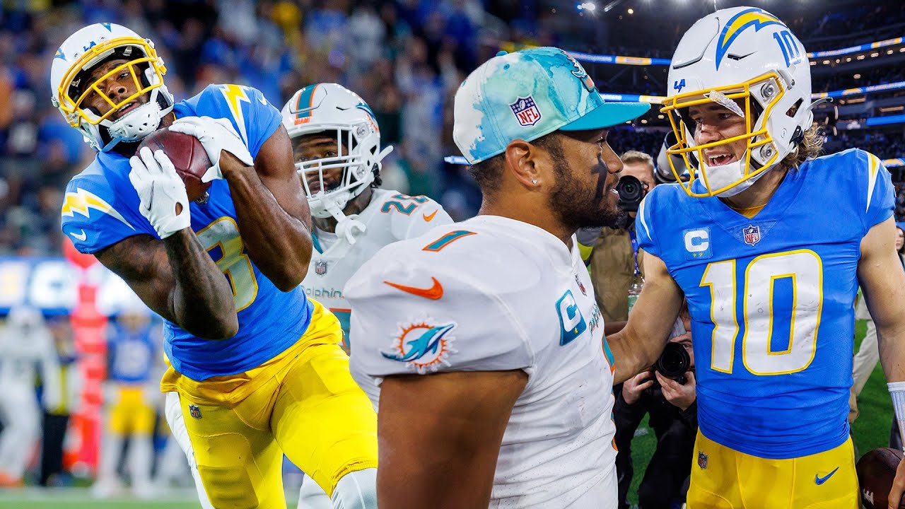Herbert & Chargers Beat Tua & Dolphins | LA Chargers - YouTube