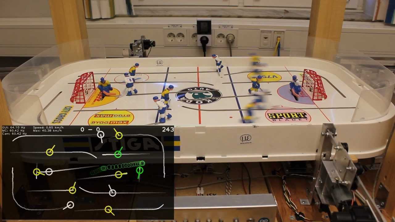Chalmers Automated Table Hockey Game - SimpleAI - YouTube