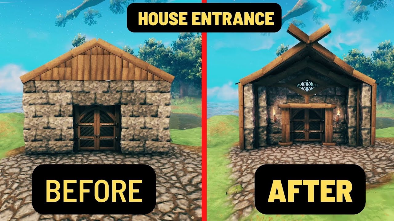 Valheim: How To Build A More Advanced And Great Looking House Entrance ...