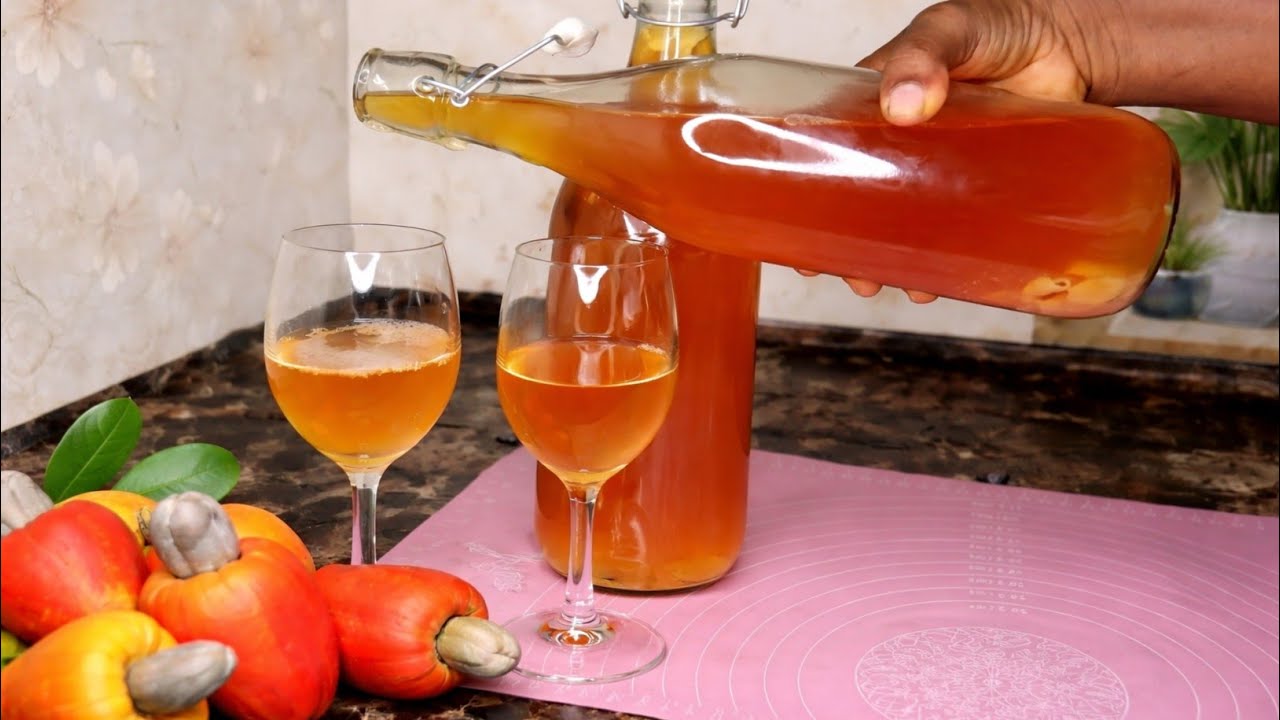 How to Make Cashew Fruit Wine Step by Step | Turning Cashew Apple into ...