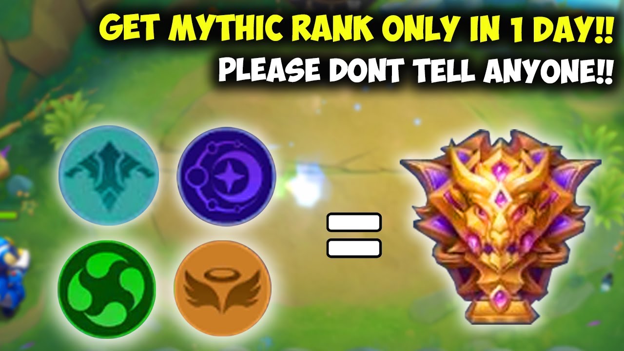 HOW TO GET MYTHIC RANK ONLY IN 1 DAY(100% WORKING)DONT TELL ANYONE ONLY ...