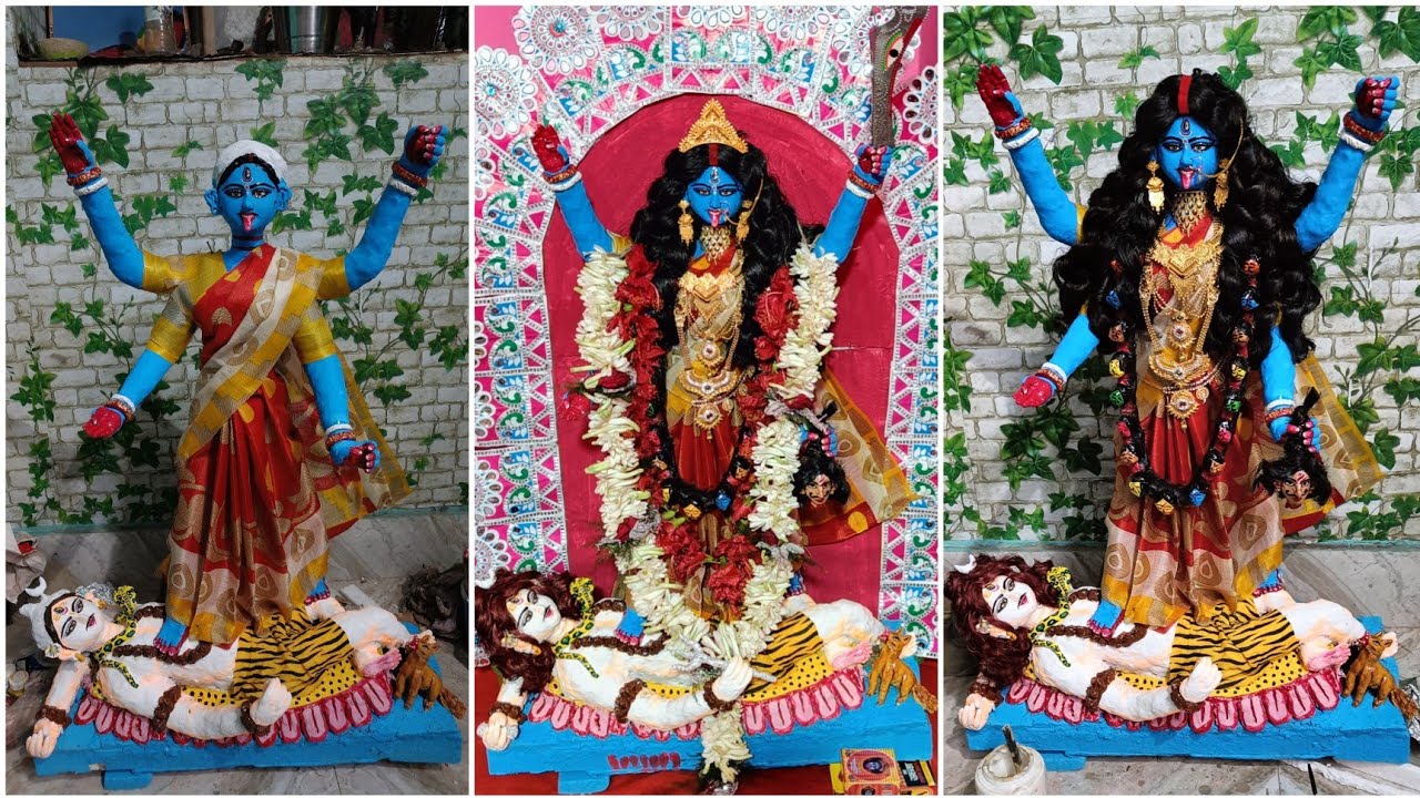 || Kali Idol Making 2022 || By Rahul Mukherjee || Idol making at home ...