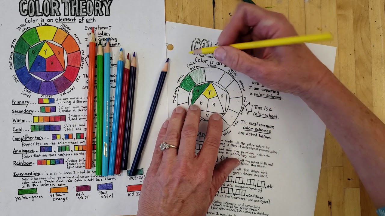 Color theory coloring page - YouTube