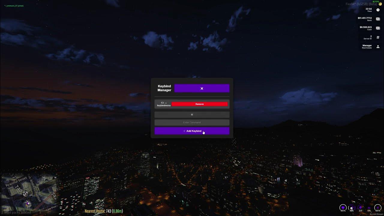 Command to keybind | Fivem/Script - YouTube