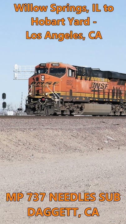 BNSF 6932 WB Z-WSPLAC Willow Springs, IL to Hobart Yard Los Angeles, CA 11-13-2024 - YouTube