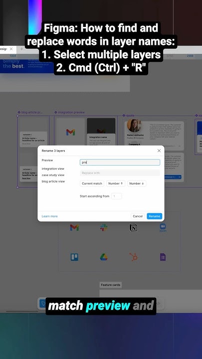 Bulk Find and Replace Words in Layer Names (#figma #ux #ui #design #prototype) - YouTube