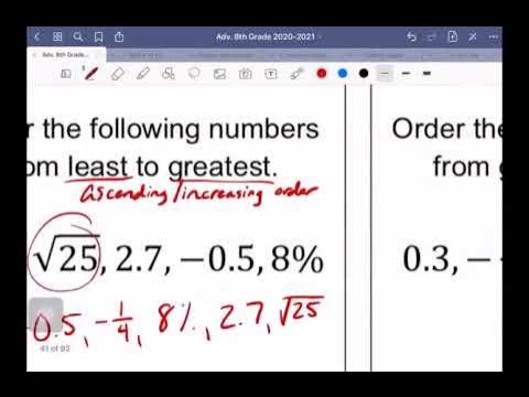 TEK 8.2D Ordering Real Numbers Using DESMOS - YouTube
