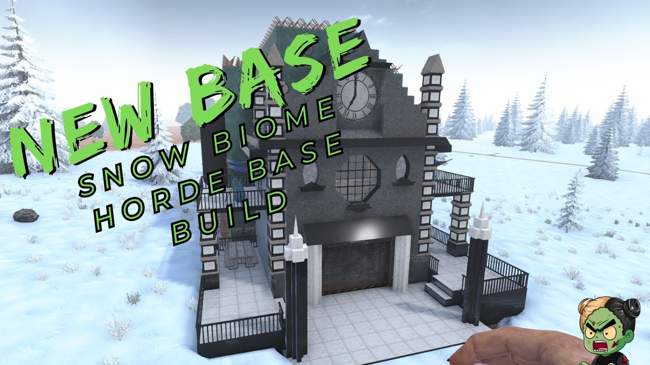 Snow Biome Horde Base Build - YouTube