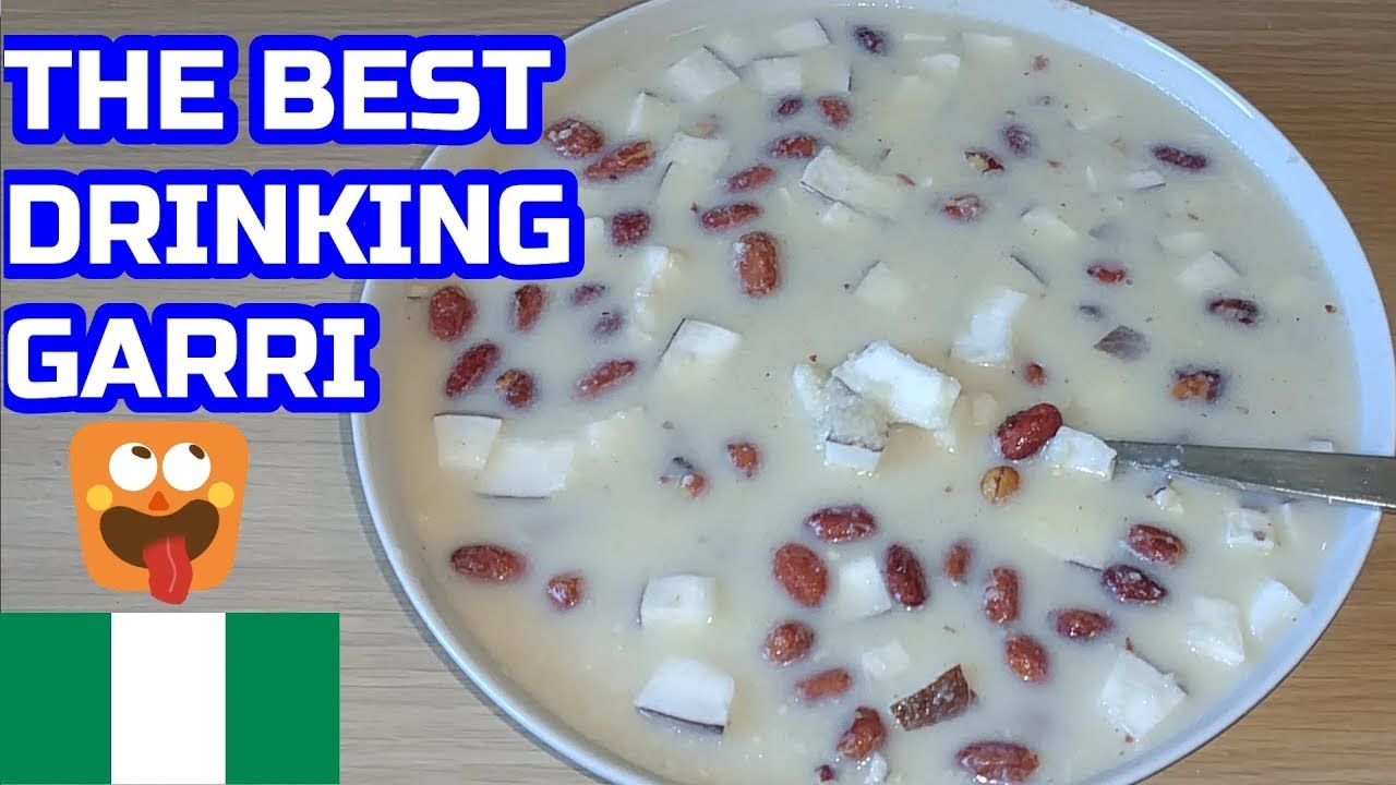 HOW TO MAKE NIGERIAN DRINKING GARRI|DRINKING GARRI|AFRICAN FOOD|HOW TO ...