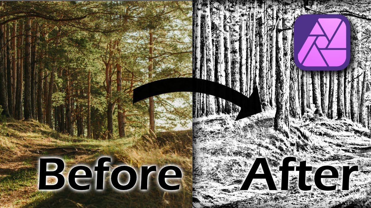 Turn Any Photo into Sketch - Affinity Photo V2 - YouTube