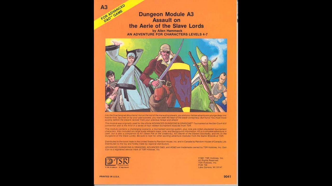 AD&D Module Review A3 Assault on the Aerie of the Slave Lords - YouTube