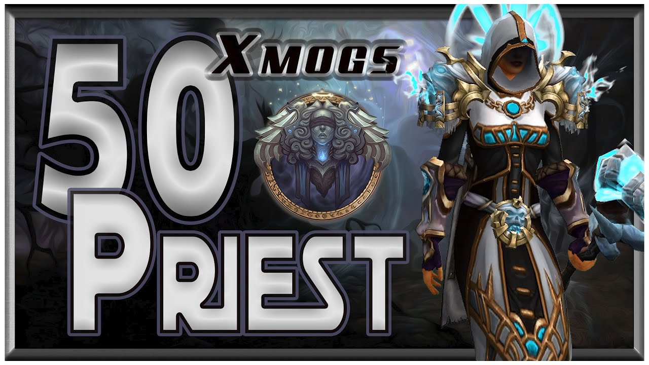 World of Warcraft BFA - 50 Unique Priest Transmog Sets - YouTube