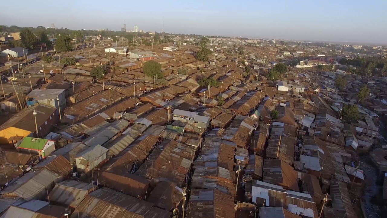 Clipped Kibera drone footage 2018 - YouTube