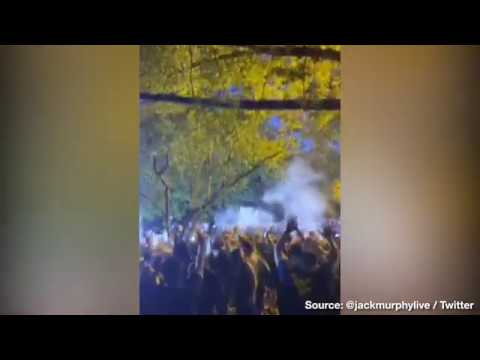 Rioters Charge Police After Explosion Near White House - YouTube