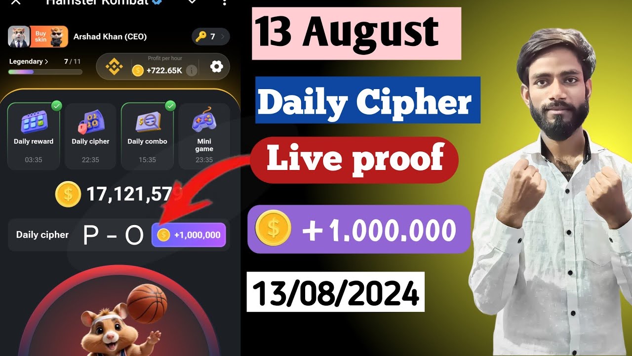 13 August Hamster Kombat daily cipher | Hamster Kombat daily cipher ...
