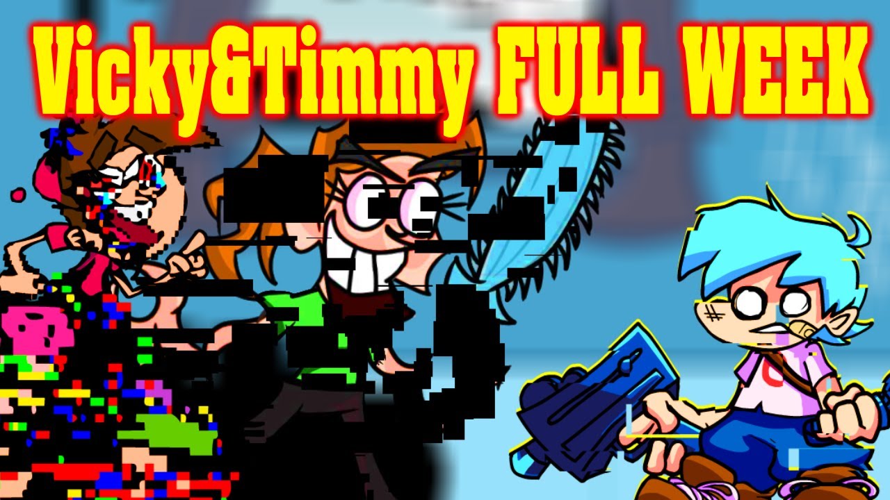 FNF VS Vicky&Timmy FULL WEEK - FNF Pibby MOD - YouTube