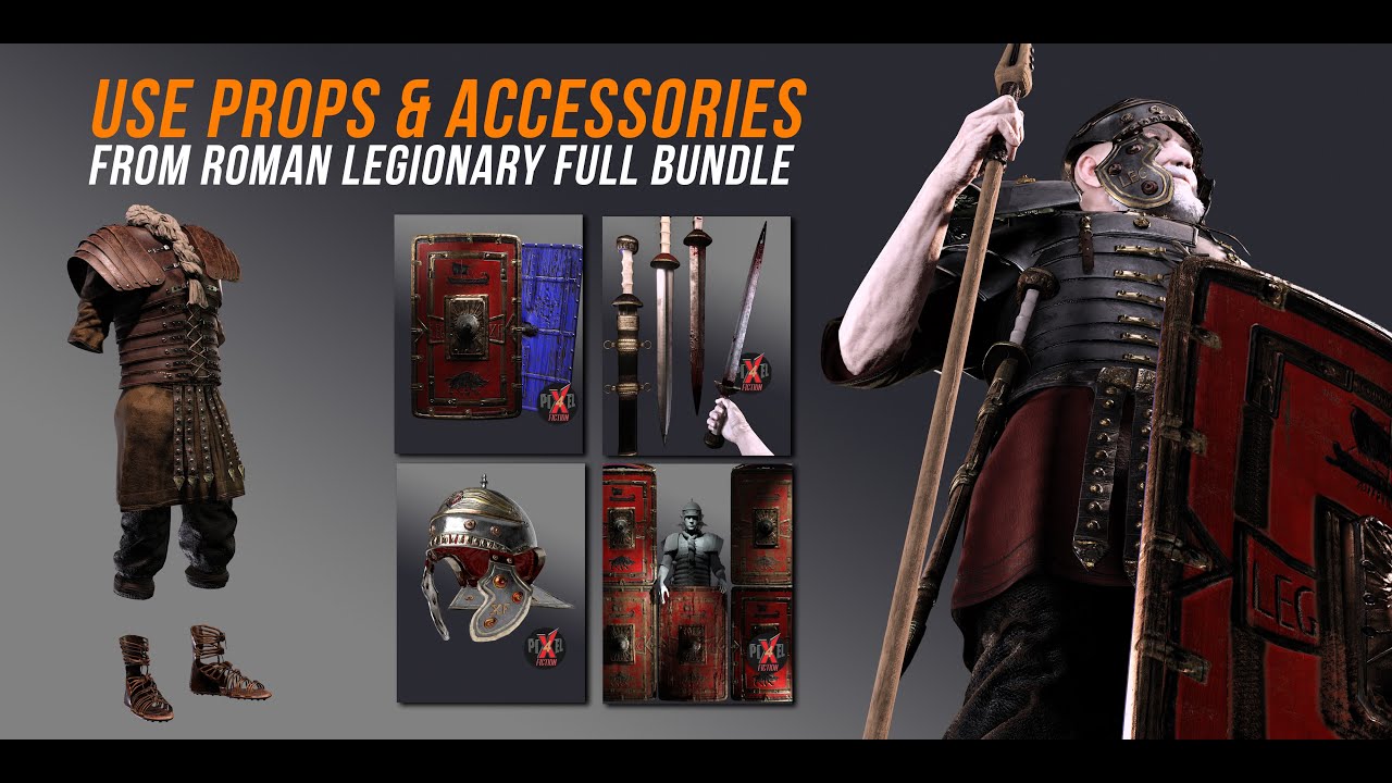 How to use Props and Accessories from Roman Legionary Full Bundle ...