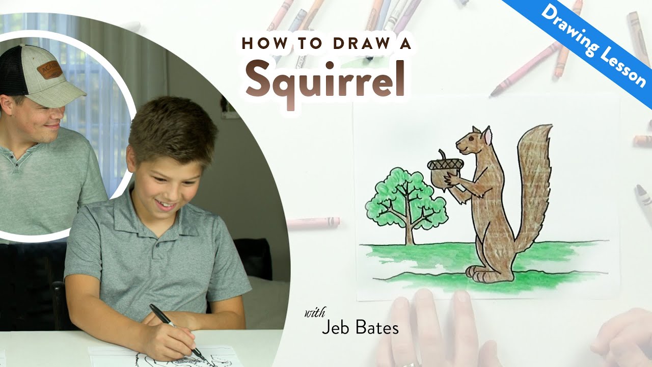 How to Draw a Squirrel | Keilen Corner Drawing Lesson - YouTube