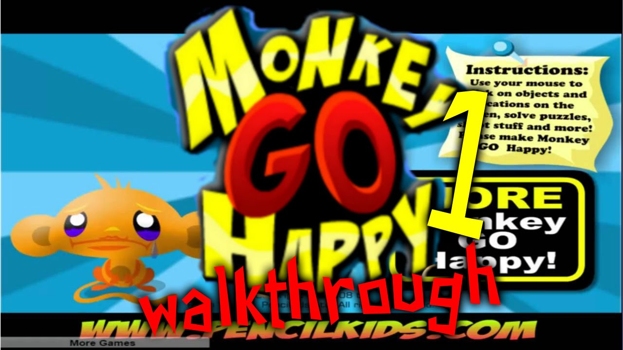 Monkey GO Happy 1 | walkthrough - YouTube