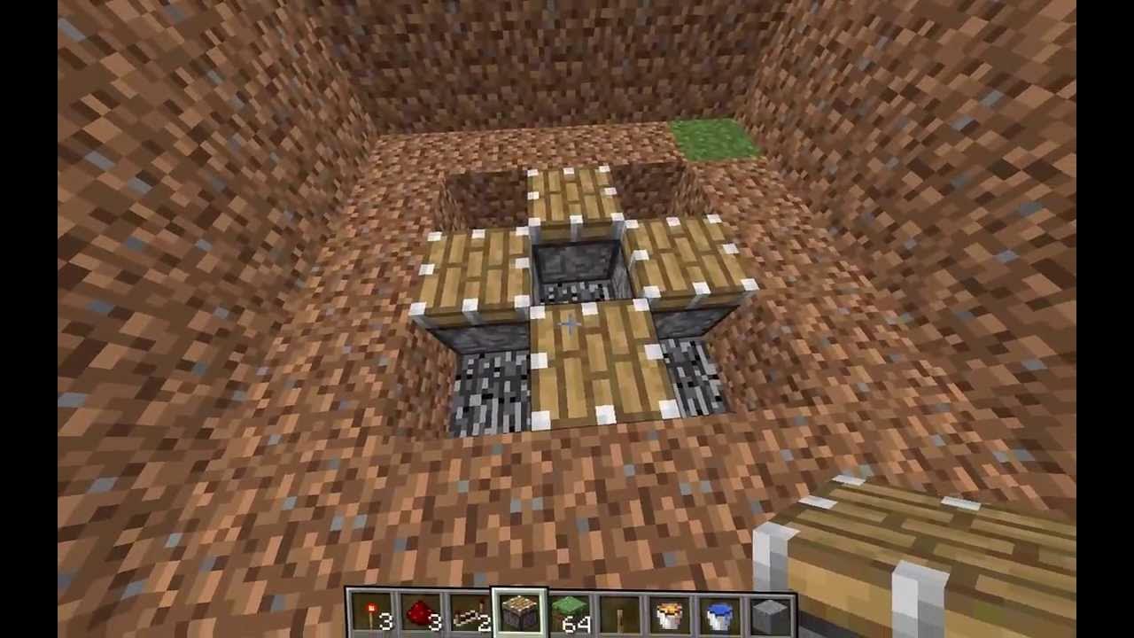 Mincraft how to make a Efficient Cobblestone Generator - YouTube