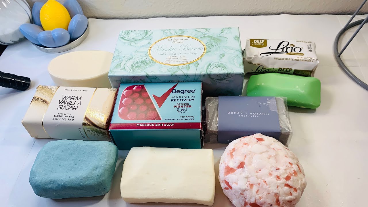 CUTTING BAR SOAPS 🤍🩶💚🩵🩷 - YouTube