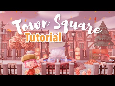 ACNH Build With Me // Fall Plaza Tutorial 🍂 - YouTube